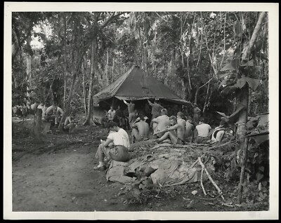 1943 Guadalcanal US Marines Malaria WWII Type 1 Original Photo Crystal ...