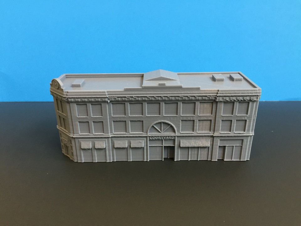" The Courtyard "Urban City Building - N Scale - 1:160 - No Assembly ...
