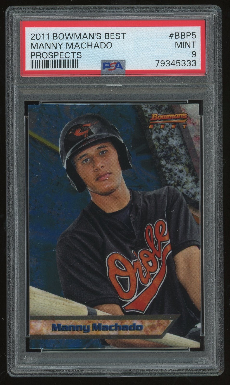 2011 Bowman's Best Prospects Manny Machado Rookie #BBP5 PSA 9 - Orioles ...