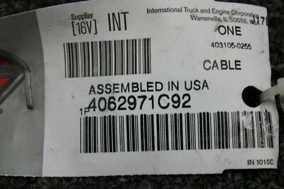 New International OEM Positive-Interconn Battery Cable Part# 4062971C92 ...