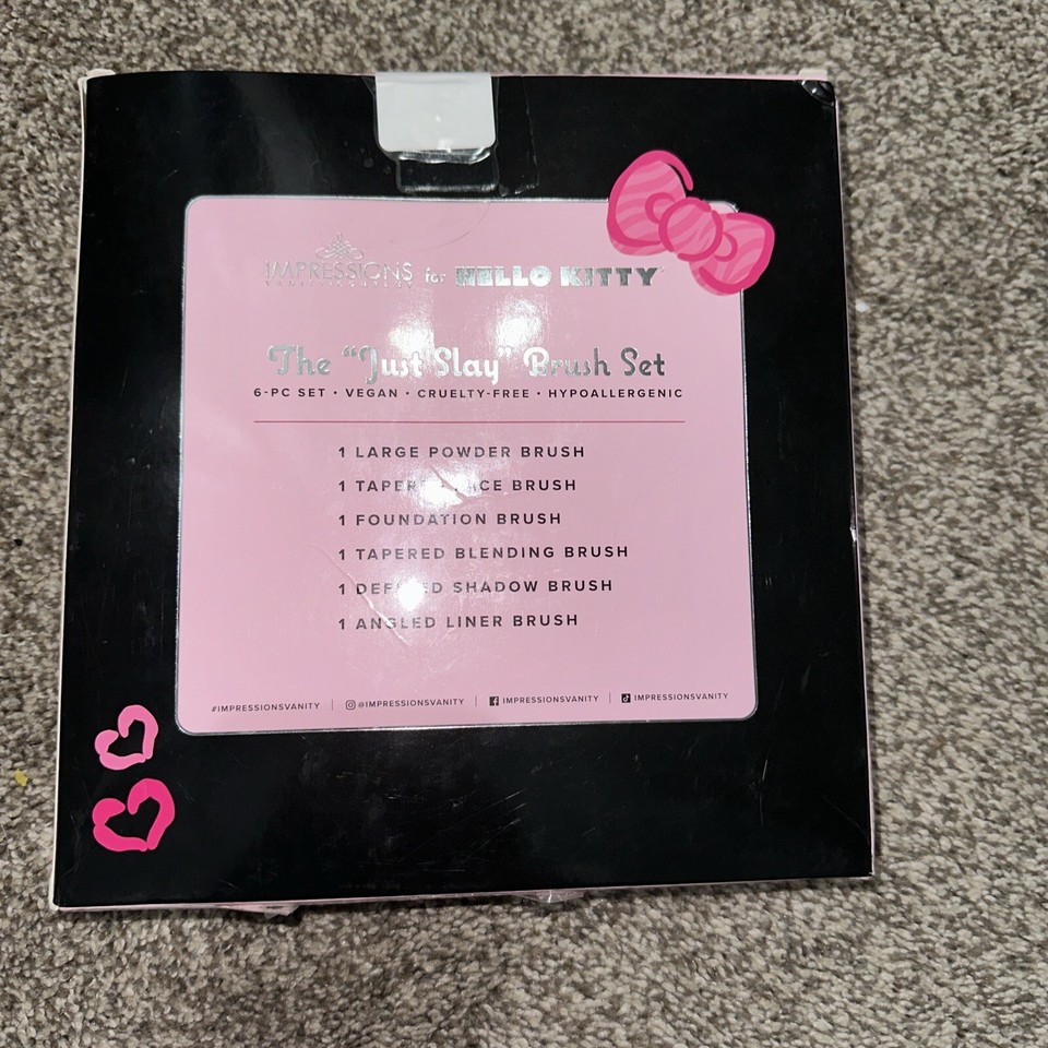 Hello Kitty The "Just Slay" 6 Piece Brush Set New In box | eBay