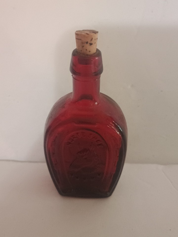 Wheaton Pure Orange Extract Bottle Red Glass Horse Shoe Wheaton | eBay