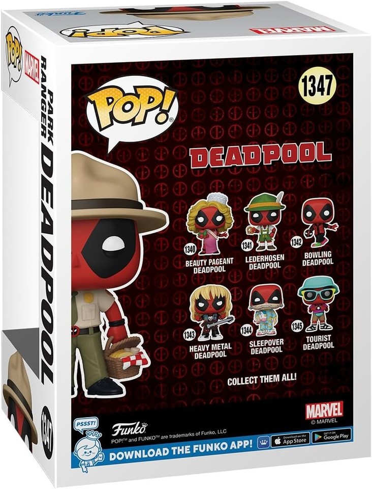 Funko Pop! Deadpool 1347 Park Ranger Deadpool Exclusive, 77630 (US ...
