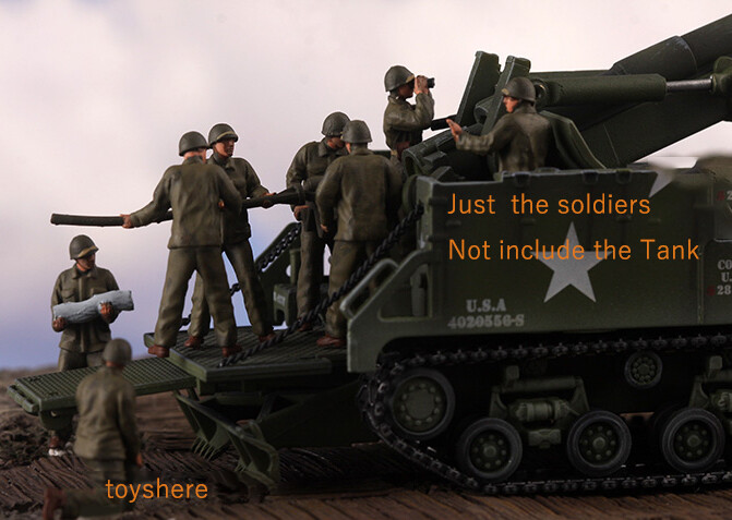 WW2 1/72 TANK M40 155mm T83 TANK 1:72 6pcs USA Soldiers toy TotalWar | eBay