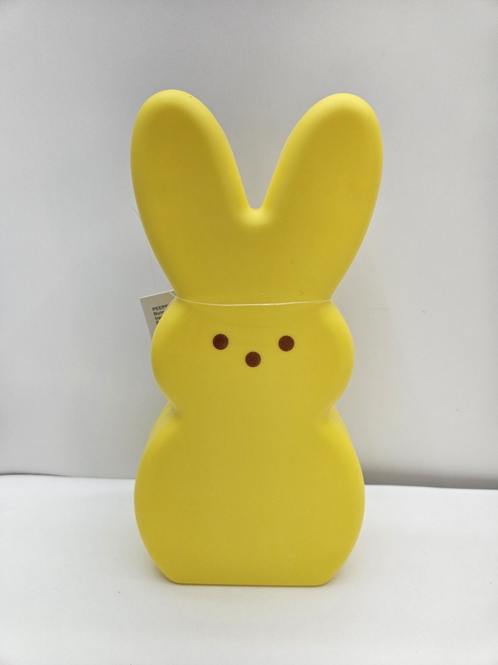 PEEPS 10” Yellow Bunny LED Blow Mold Candle Easter Light Marshmallow ...