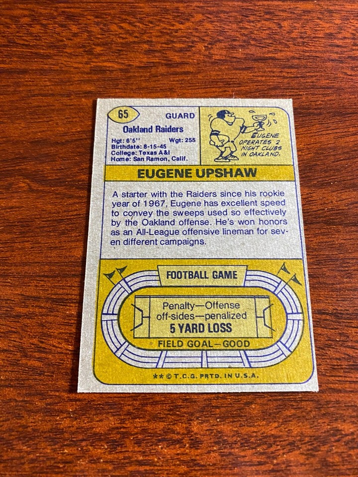 1974 Topps #65 Eugene Upshaw HOF. EX | eBay