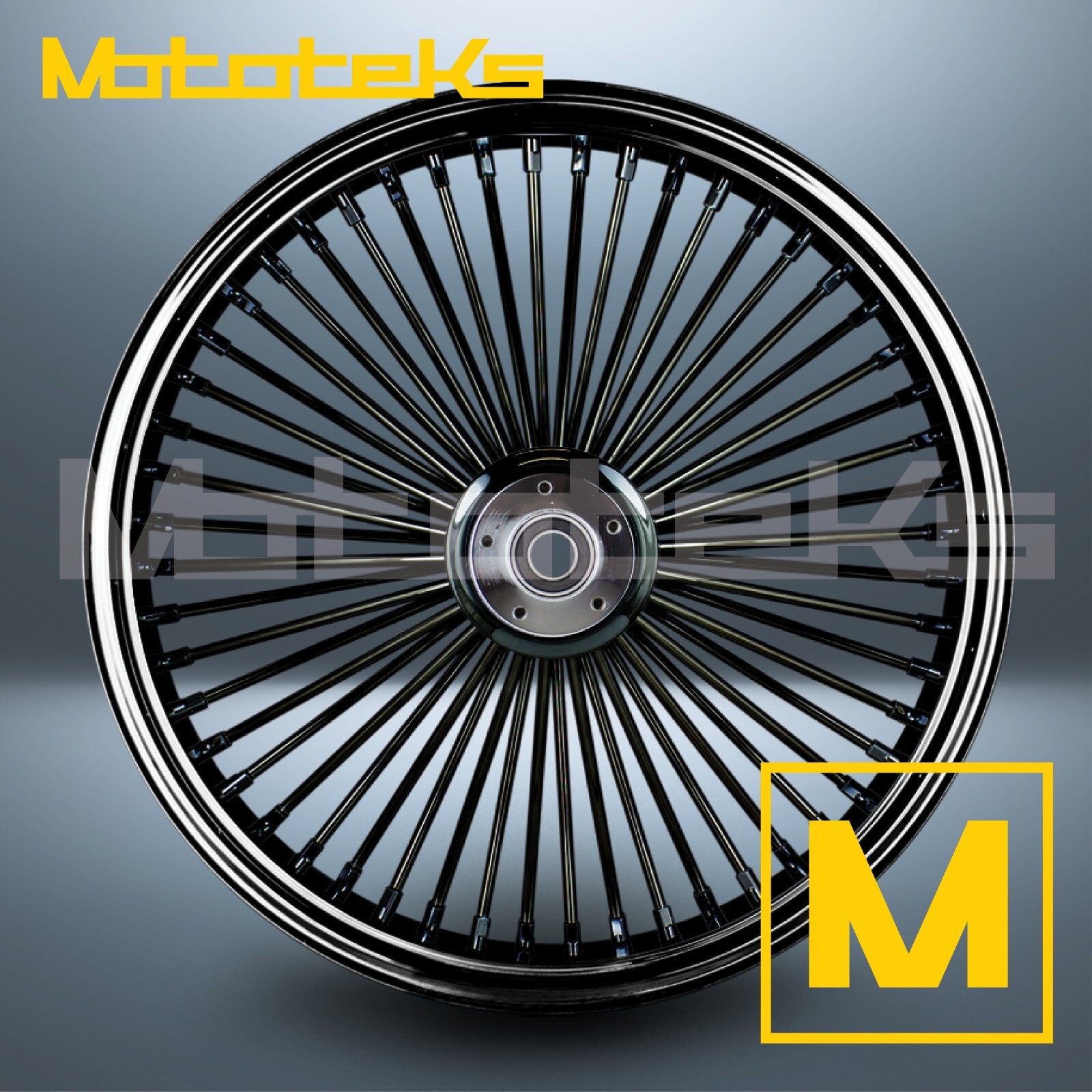 21" 21X2.15 FAT SPOKE WHEEL 52 BLACK FOR HARLEY SPORTSTER MODELS FRONT ...