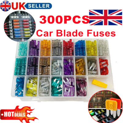 300X Standard Auto Car Blade Fuses Box Assorted Car Van Bike Fuse Set ...