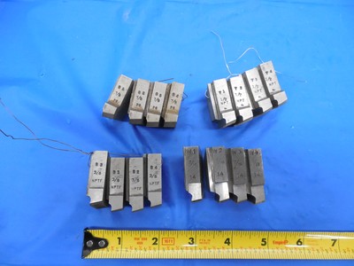 Lot Of 4 Sets Of Geometric Threading Die Head Chasers 3/8 7/16 7/8 & 1/ ...