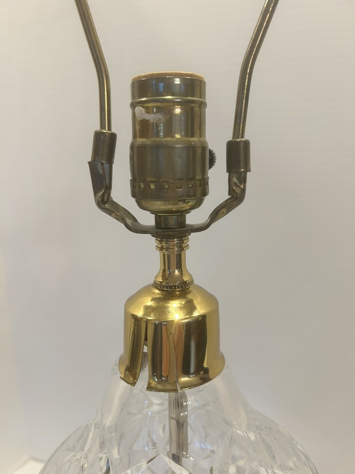 Waterford 7575 Kingsley Cut Crystal Brass Table Lamp Urn Mint Condition ...