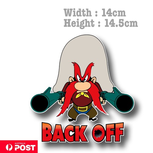 Yosemite Sam Back OFF Funny Looney Tune cowboy Decal Sticker | eBay ...