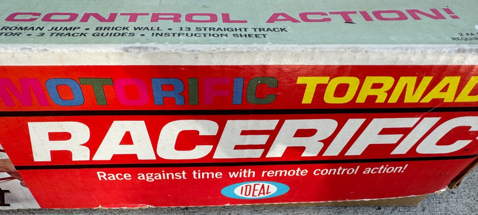 1967 MOTORIFIC TORNADO RACERIFIC Slot Racetrack Ideal Toys 4 Race Cars ...