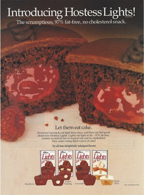 1990 Hostess Lights Cupcakes Raspberry Food vintage print ad 90's ...