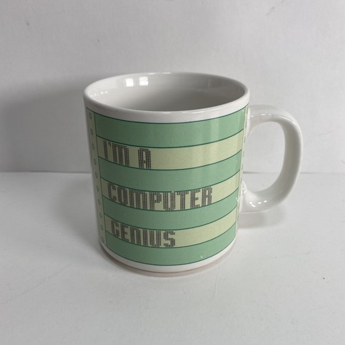 RARE Vintage I'm a Computer genius Coffee Cup Mug Made By Papel USA ...