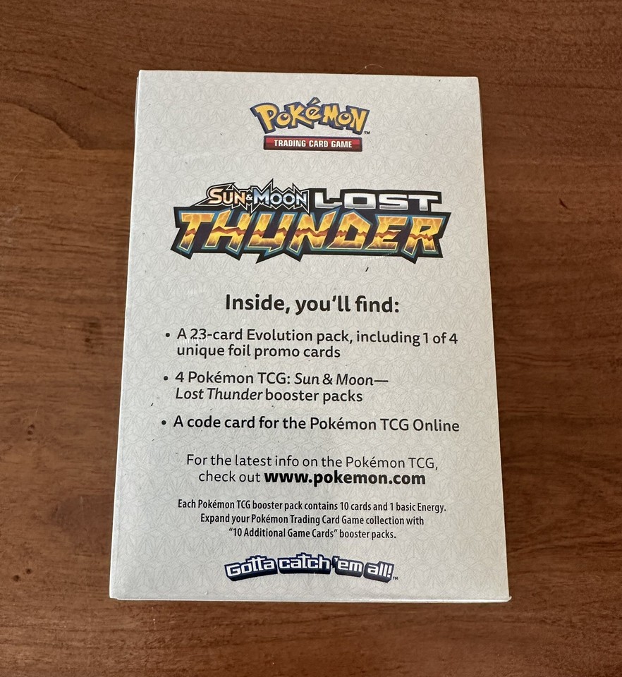 Pokemon Sun & Moon Lost Thunder Build & Battle Box 4 Packs + Promo ...