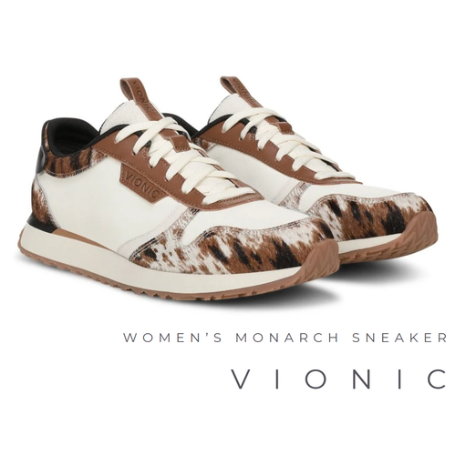 AUTHENTIC VIONIC Women's Monarch Sneaker in Ivory Pony Print - MEDIUM ...