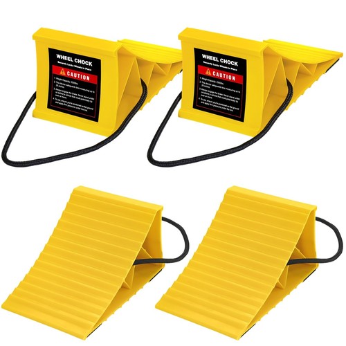 Wheel Chocks for RV Trailer, 4 Pack Non Slip Wheel Chocks for Travel ...