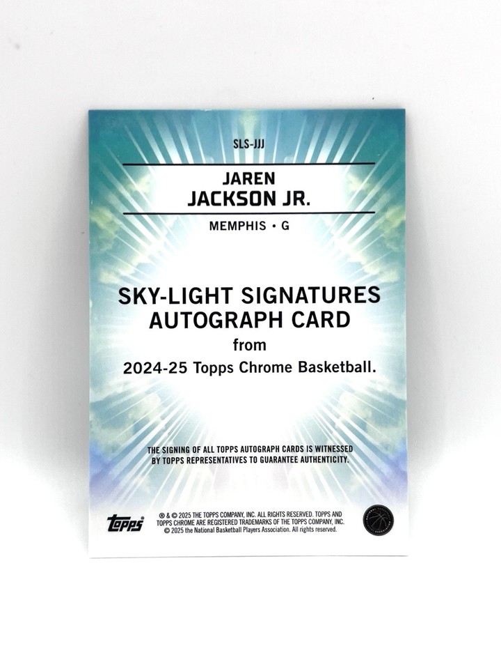 2025 topps chrome basketball Trace Jackson-Davis SLS-TJ 10/10 Black ...