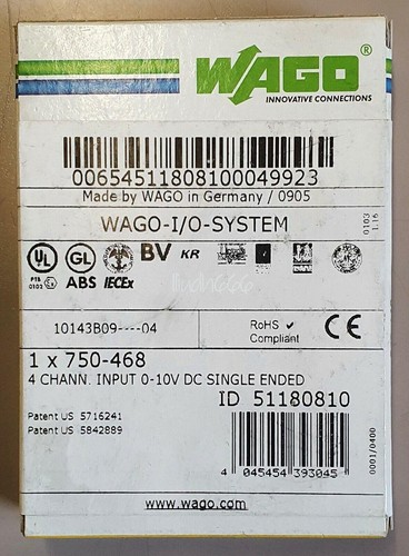 ONE WAGO 750-468 4-channel analog input module NEW | eBay