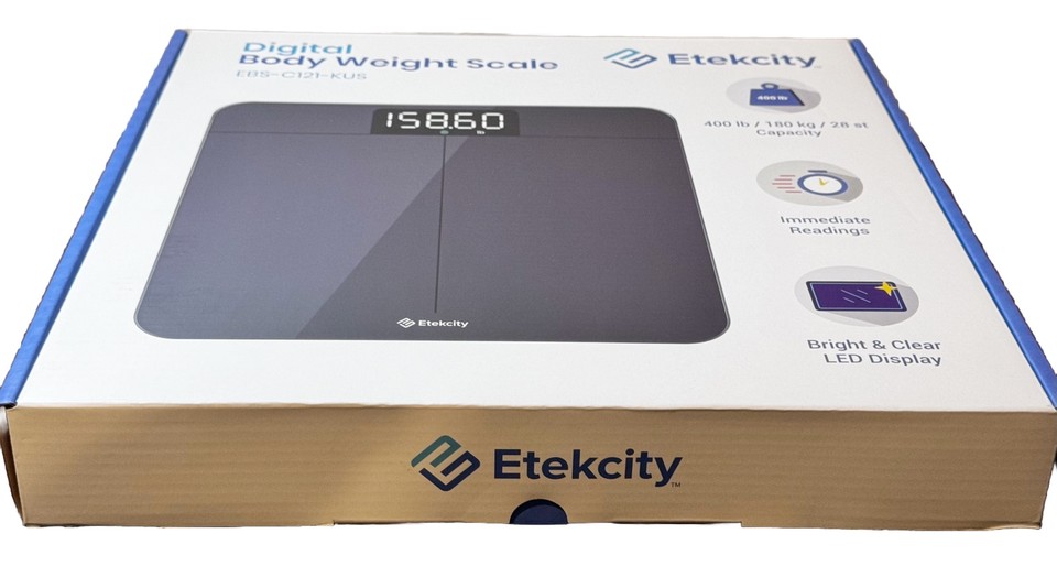 Etekcity EBS-C121-KUS Black 4 High Precision Sensor Digital Body Weight Scale | eBay