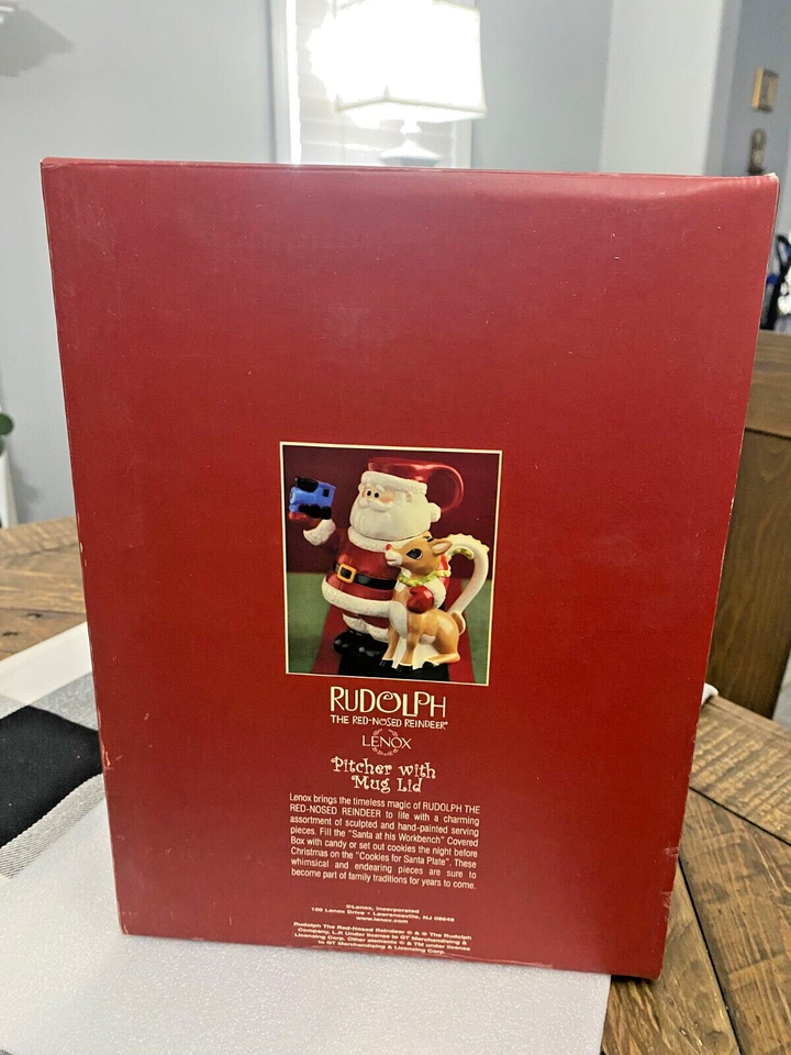 Lenox Rudolph The Red-Nosed Reindeer Pitcher With Mug Lid w/box | eBay