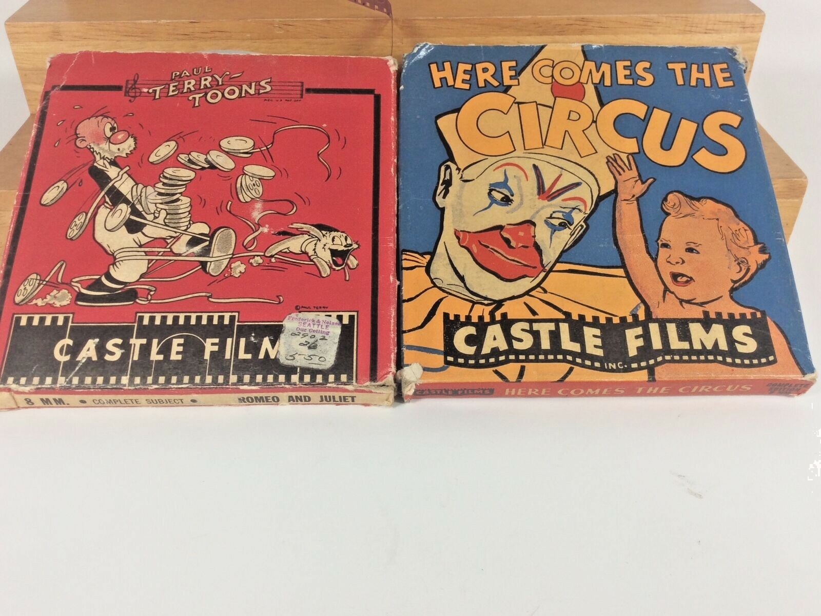 Vintage Castle Films 8mm Film Here Comes The Circus & Paul Terry Romeo ...