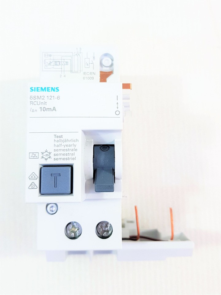 Siemens 5SM2 121-6 Residual Current Circuit Breaker 5SM212-6 FI Block ...