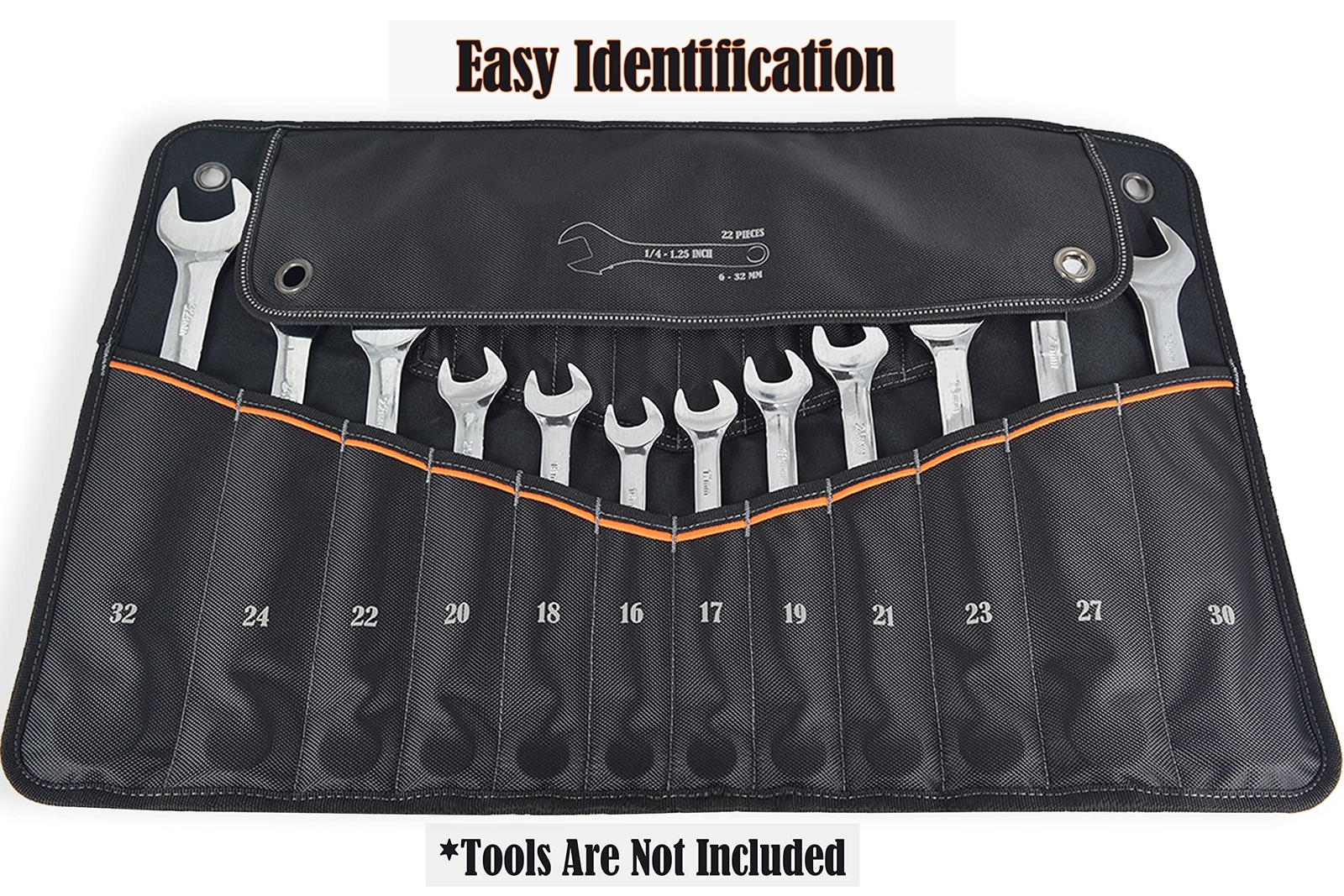 22pockets Wrench Roll 0.251.25" Wrenchset Tool Roll Wrench Roll Bag ...