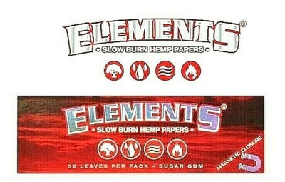 Elements Red 1 1/4 Rolling Papers Hemp Buy4/$1.84@Pack FREE Shipping ...