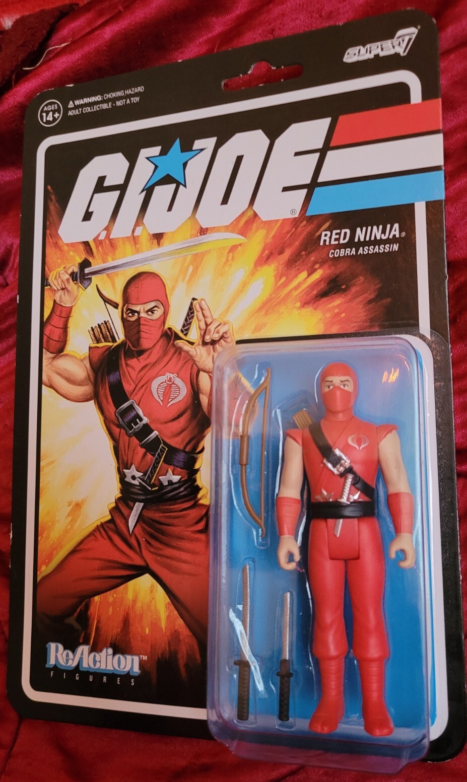 GI Joe Red Ninja Cobras Assassin 3.75" Action Figure Reaction 2021 MOSC ...