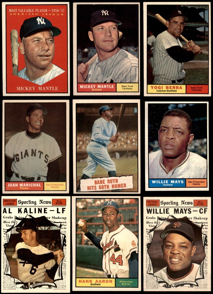 1961 Topps Baseball Complete Set 6 - EX/MT | eBay