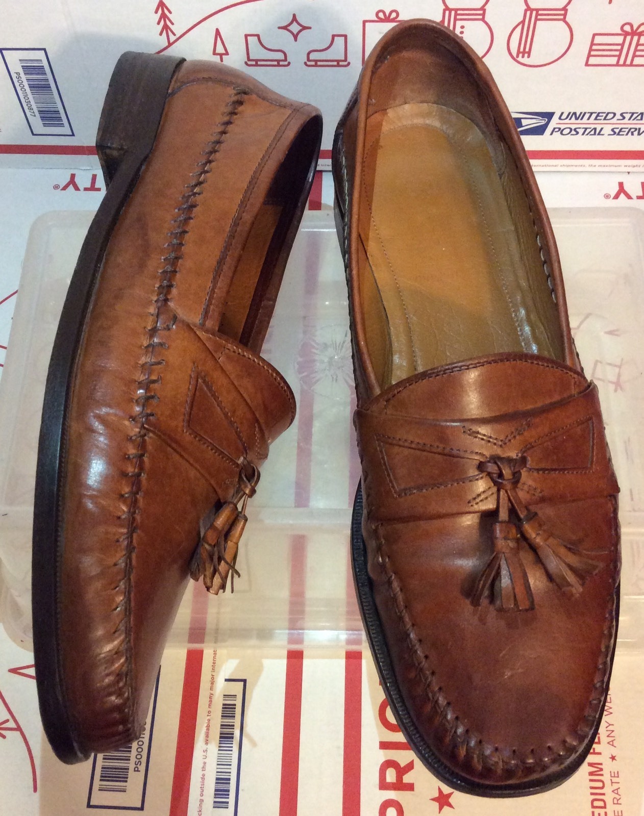 Allen Edmonds Walnut Leather Moc Toe Tassels Penny Lo… - Gem