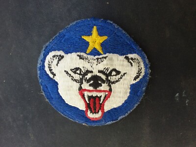 Vintage Army WWII Alaska Def Command Embroid Patch Polar Bear Military ...