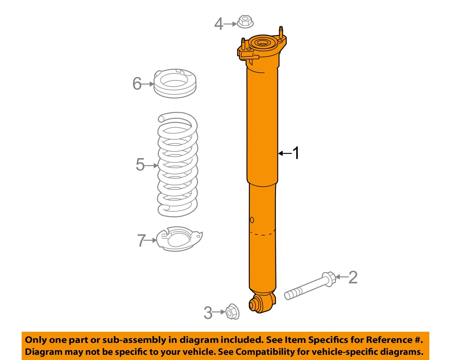 MERCEDES OEM 16-17 GLC300 Rear-Shock Absorber or Strut 2533201530 | eBay