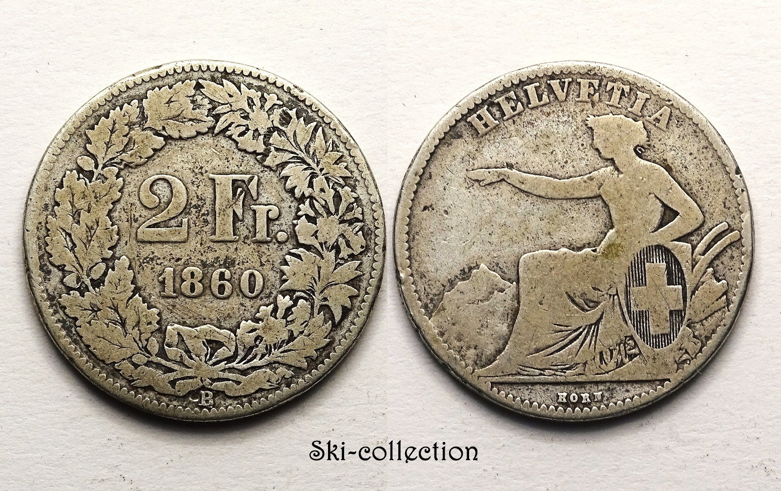 2 Francs 1860 B. Switzerland. Silver | eBay