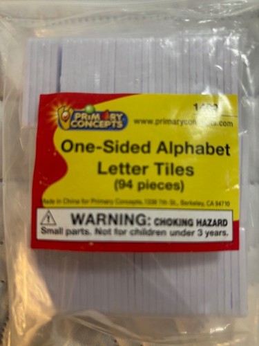 Primary Concepts One-Sided Alphabet Letter Tiles 94 Pieces | eBay