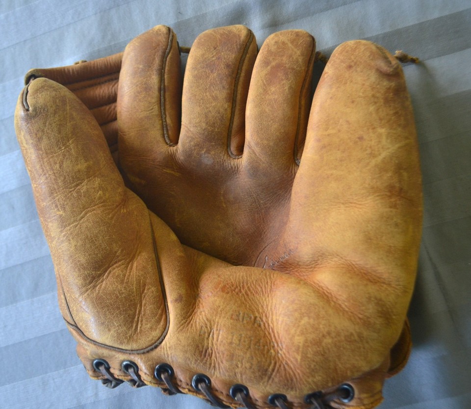 Vintage Denkert #143547 Leather Baseball Glove "Pistol Pete" Reiser ...