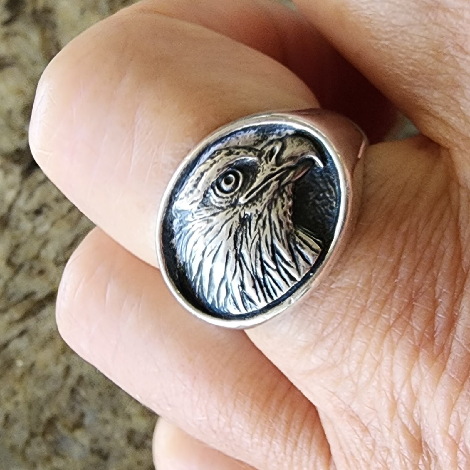 Retired James Avery Freedom Eagle Bird Symbolic Ring … - Gem