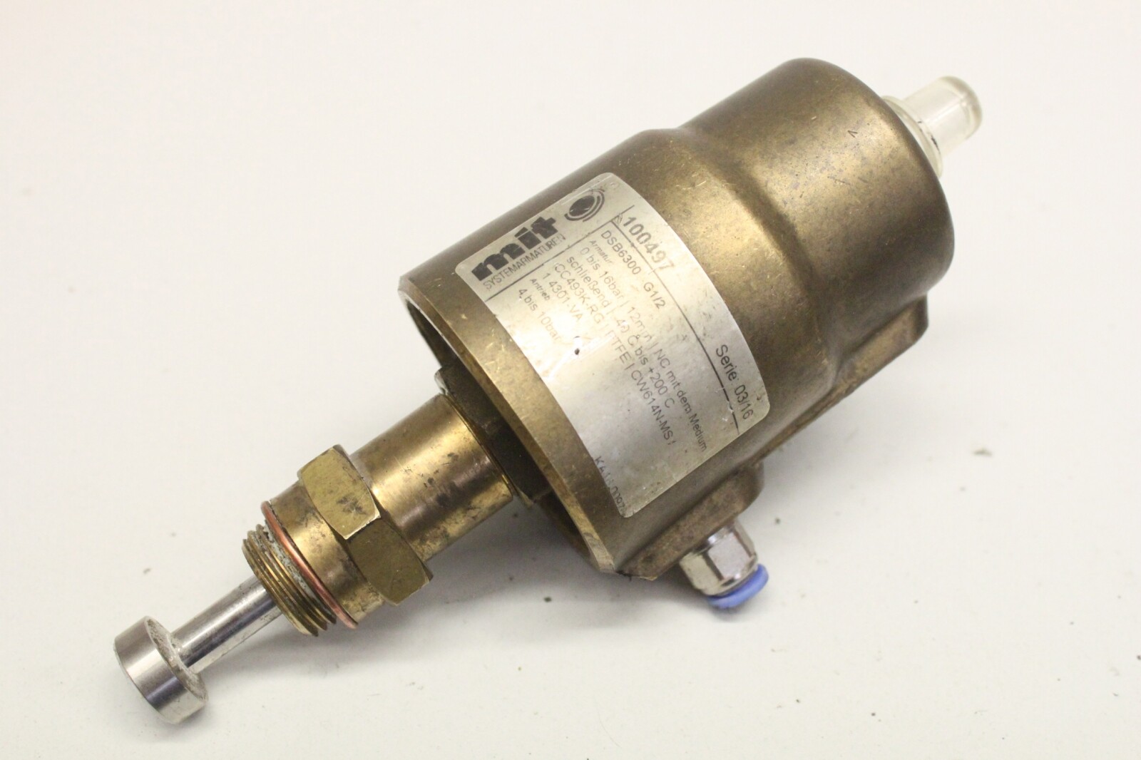 MIT SYSTEMARMATUREN DSB6300 G1/2 1.4301 Steuerventil Druckgesteuert ...