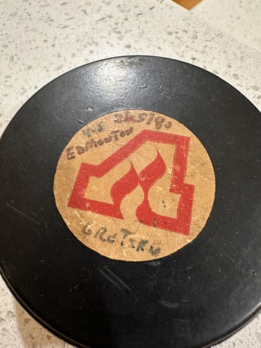 03-25-1980 Game Used Atlanta Flames Gretzky Rookie Puck! One Of A Kind ...