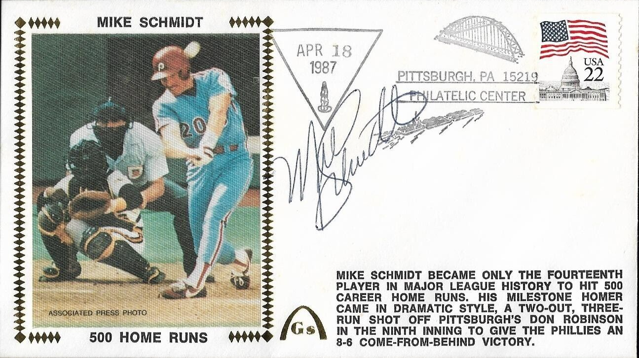 Mike Schmidt Signed Autographed 1987 500th Home Run Cover | eBay
