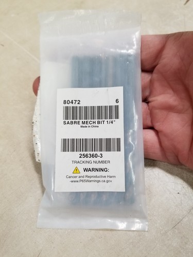Sabre Mech Bit 1/4" 6 Pack Drill Bits 80472 | eBay