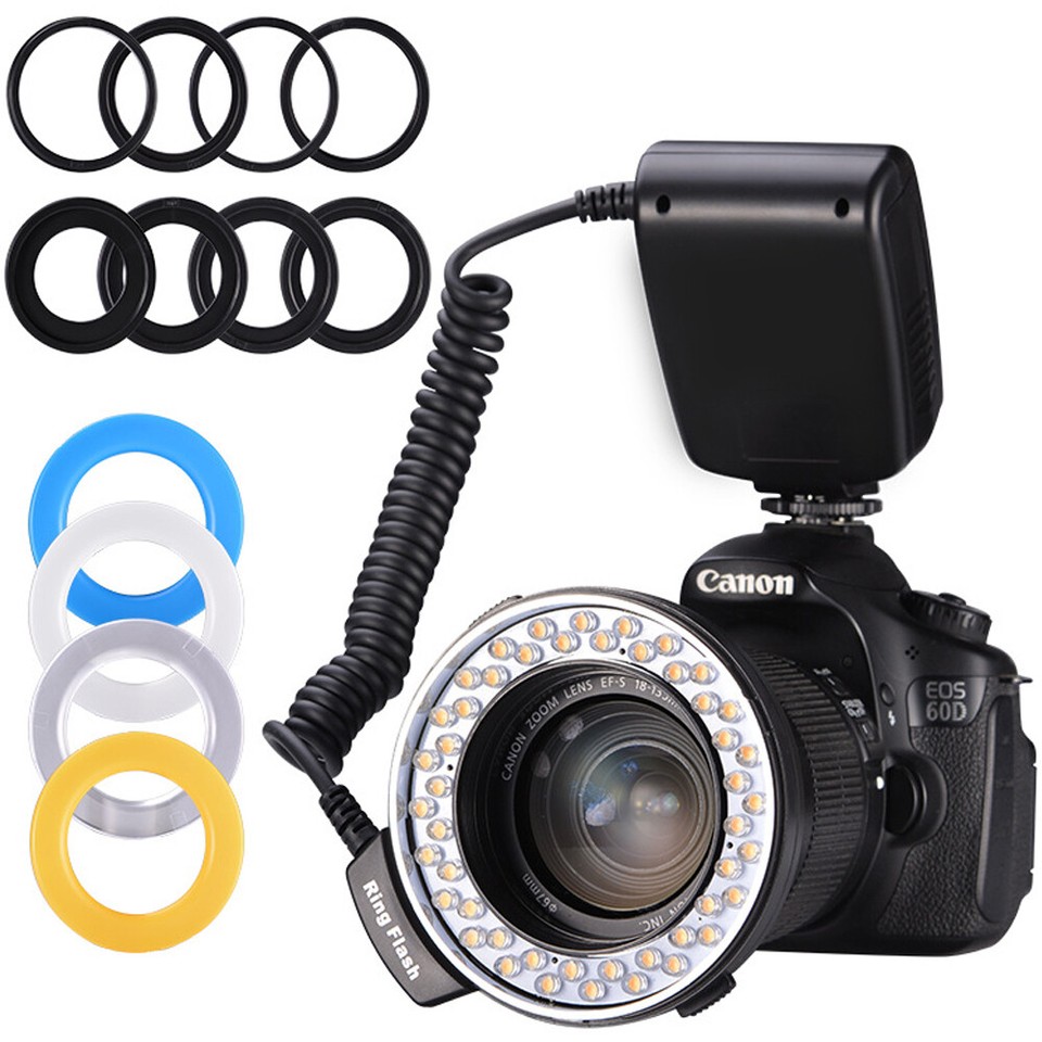 New Macro LED Ring Flash Light RF 550D For Nikon Canon Olympus Fuji ...