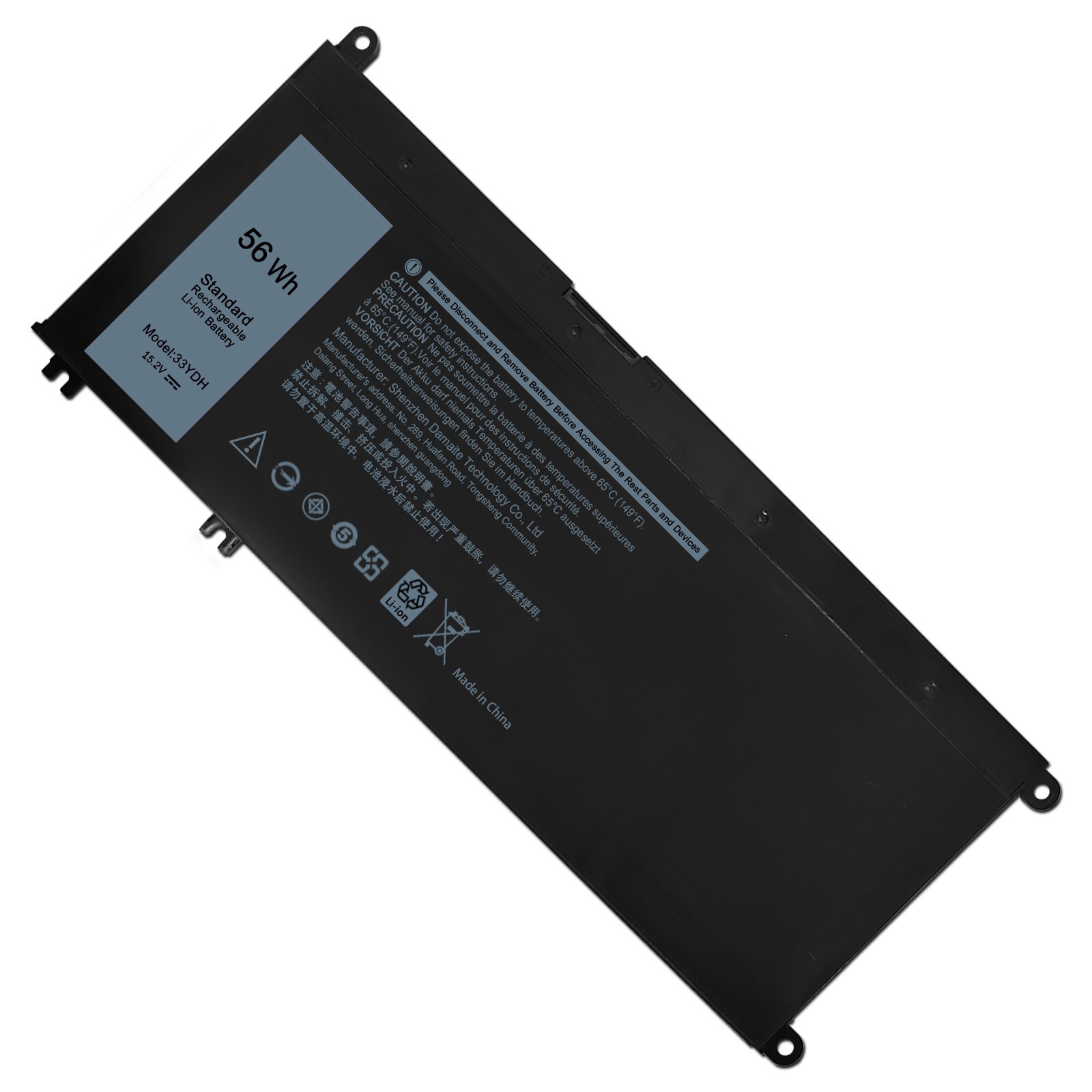 33YDH Battery For Dell Latitude 3380 3480 3490 3580 3590 Inspiron 7577 ...