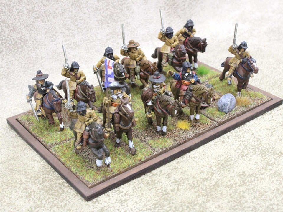 28mm ECW metal DRAGOONS x12 Cavalry Very Well Painted English Civil War ...
