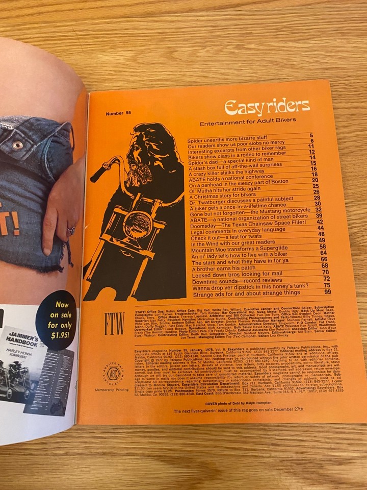 Easyriders Magazine Jan 1978 Vintage Motorcycle Pinup Bikini Women Easy ...