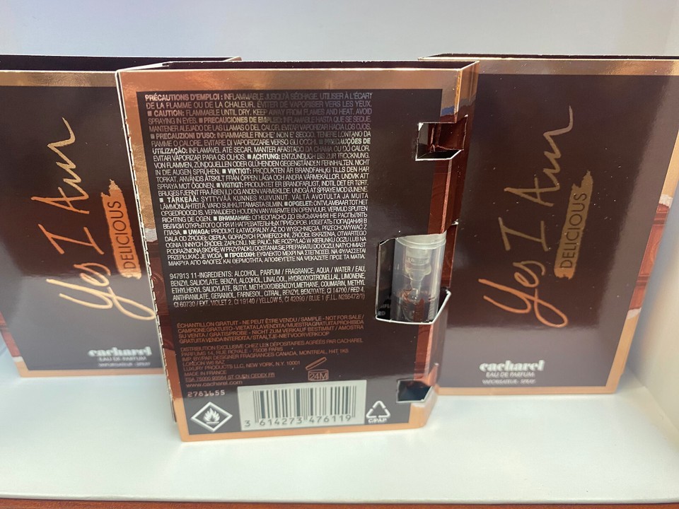 Yes I Am Delicious Cacharel Eau De Parfum 0.04 oz 1.2ml set x 3 sample ...