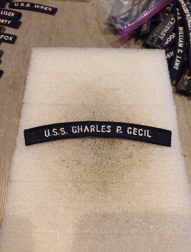 patch armee us NAVY TAB USS CHARLES P CECIL original | eBay