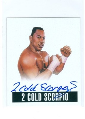 2 COLD SCORPIO "AUTOGRAPH CARD #2CS" LEAF ORIGINALS WRESTLING 2014 ECW ...