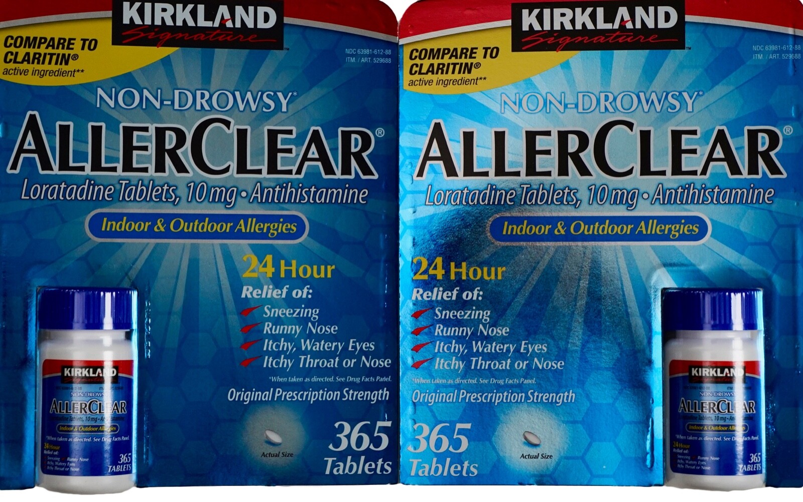 Kirkland AllerClear Loratadine 10mg Antihistamine Non-Drowsy, 365 ...